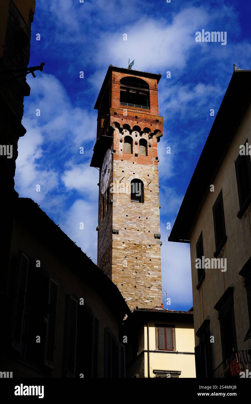 The famous 'Torre delle Ore' (Clock Tower), the tallest medieval tower ...