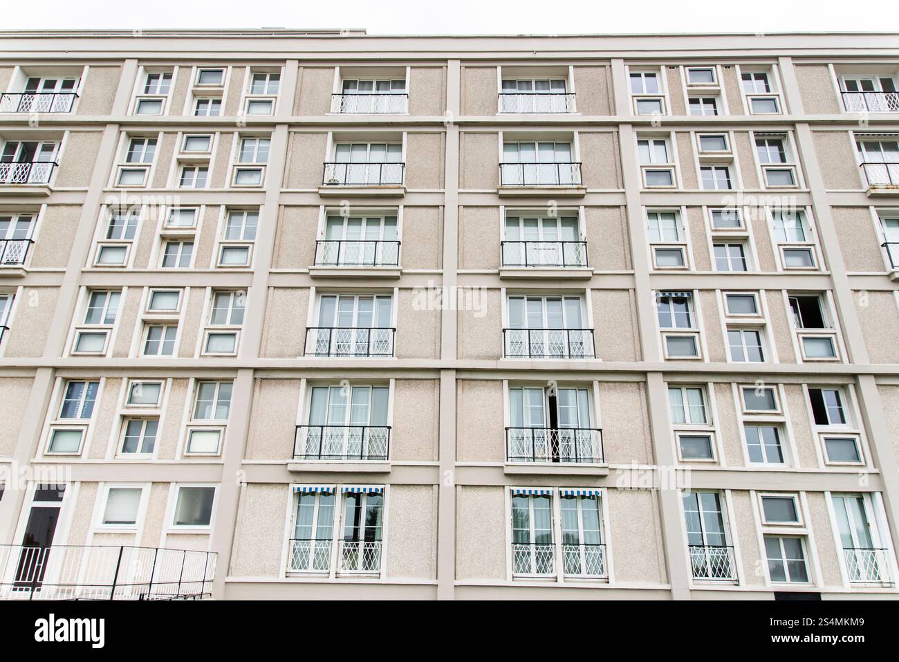 Modernist apartment blocks in Le Havre, France. Modernist architecture ...