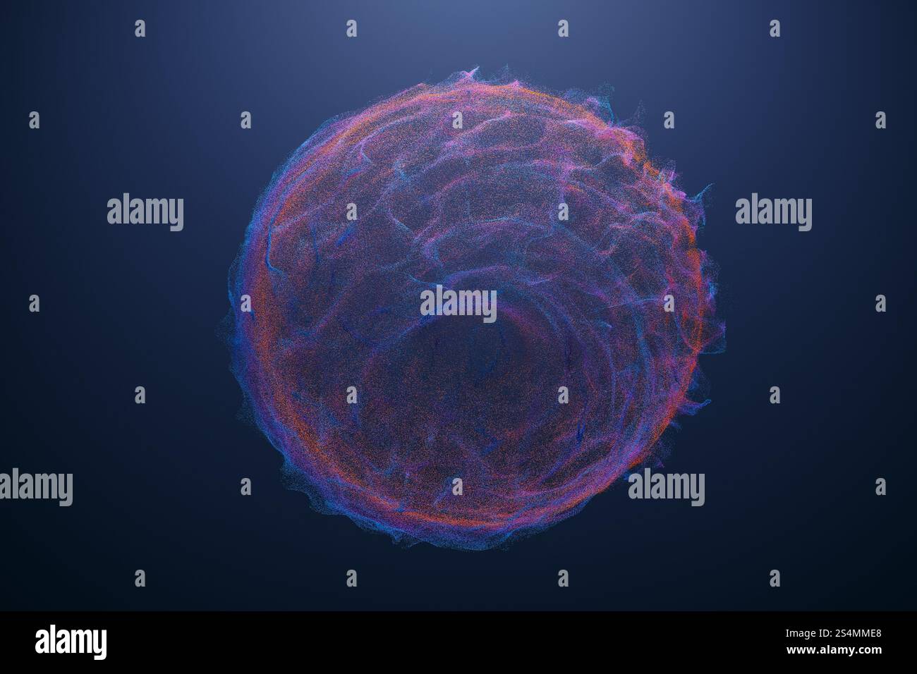 This digital artwork showcases an abstract 3D representation of ...