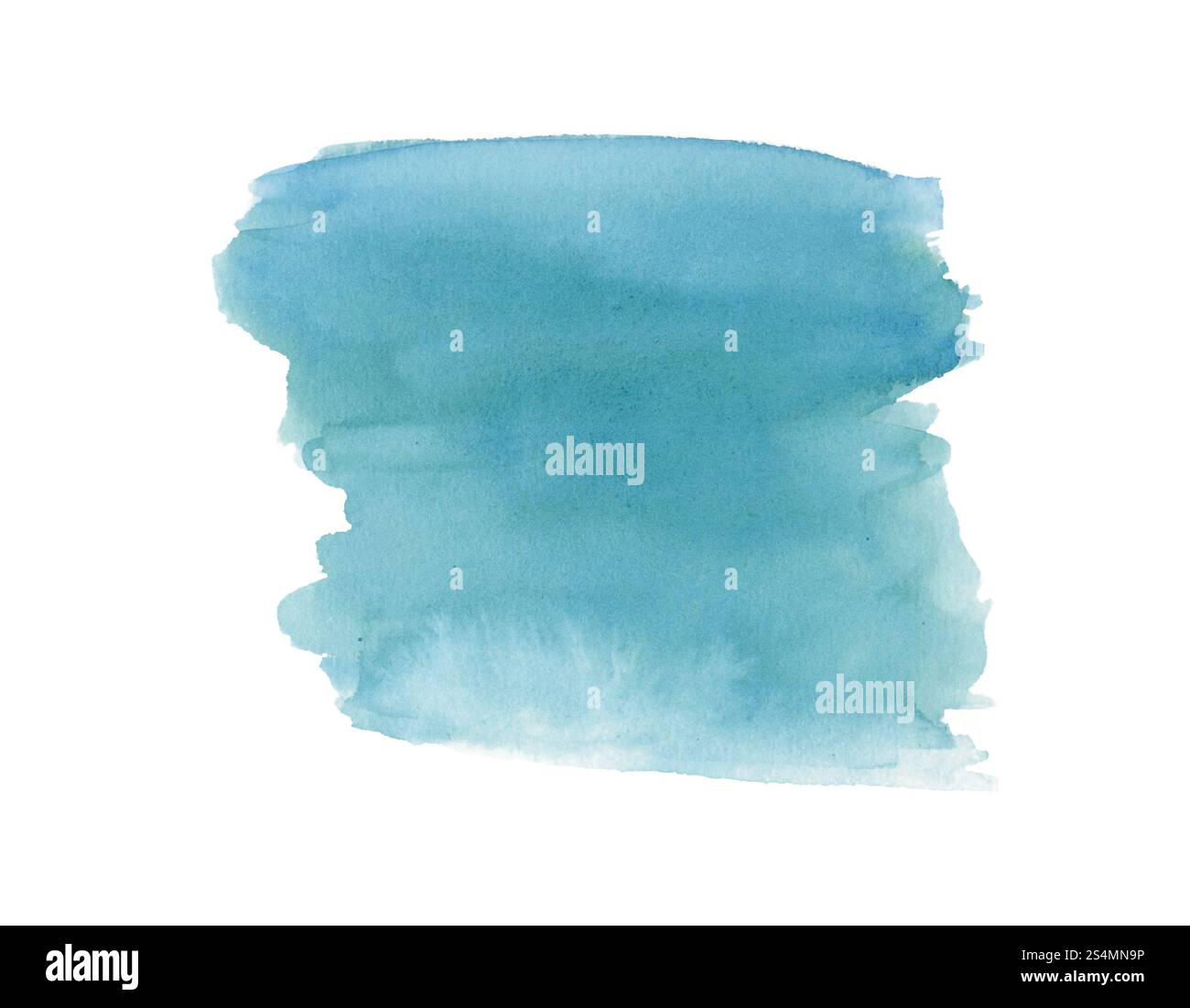 Watercolor light blue spot. Abstract brush stroke washes. Hand drawn ...