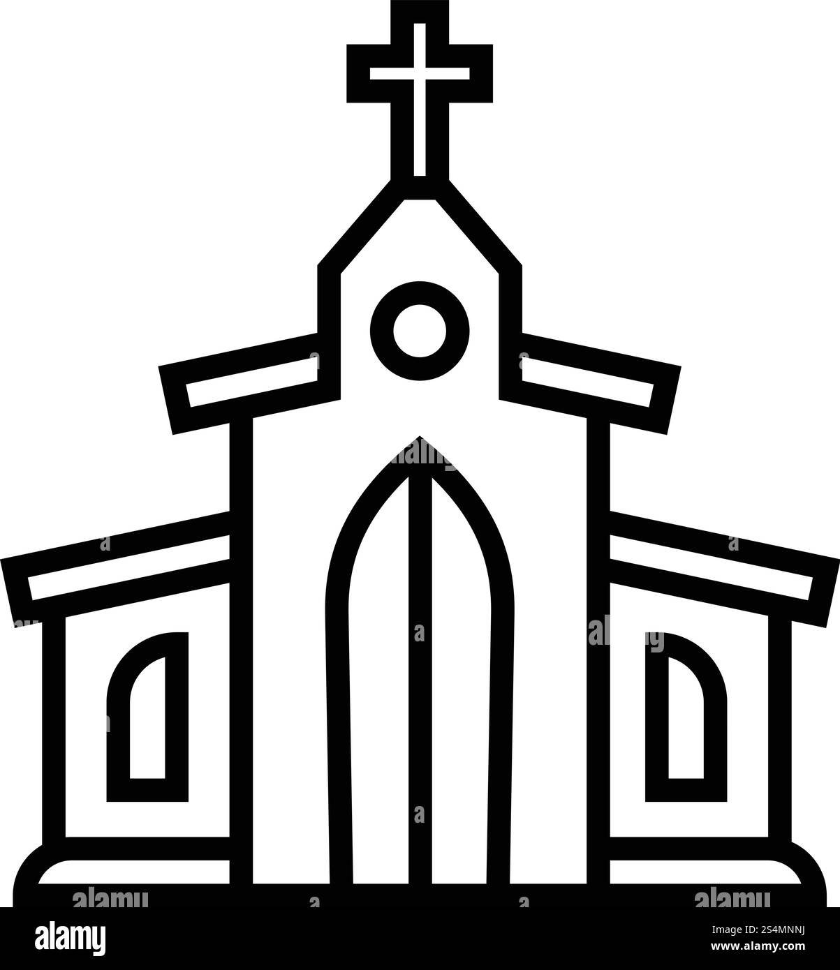 Catholic church icon. Outline catholic church vector icon for web ...