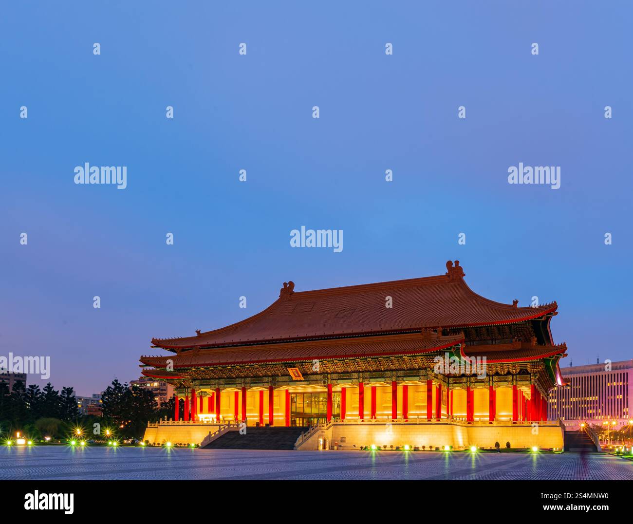 Night view of the famous National Concert Hall at Taipei, Taiwan Stock ...