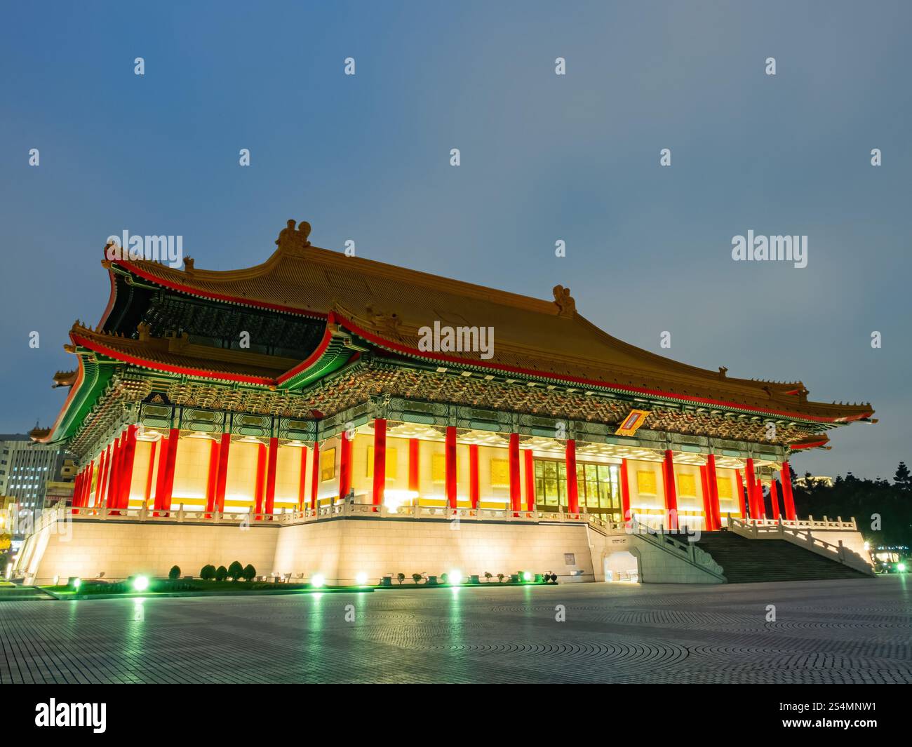 Night view of the famous National Concert Hall at Taipei, Taiwan Stock ...