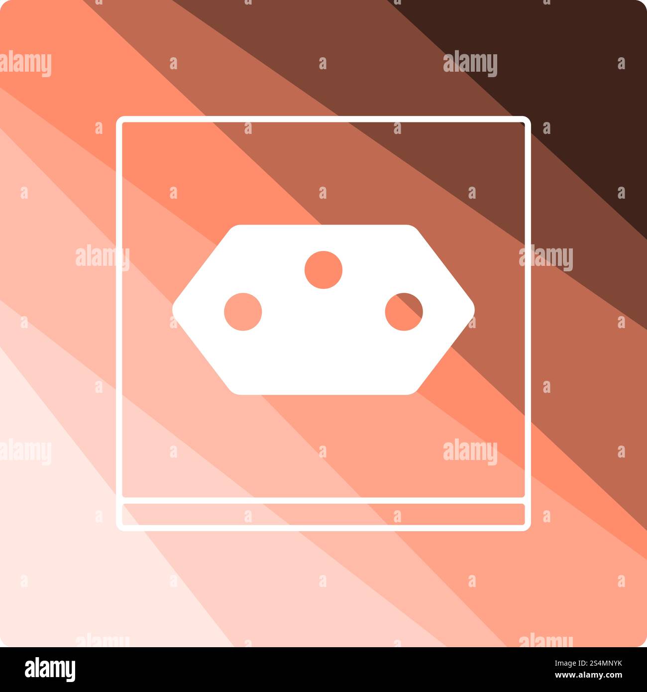 Swiss Electrical Socket Icon. Flat Color Ladder Design. Vector ...
