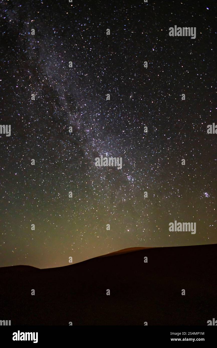 Starry Sky about moroccan sand dunes Stock Photo - Alamy