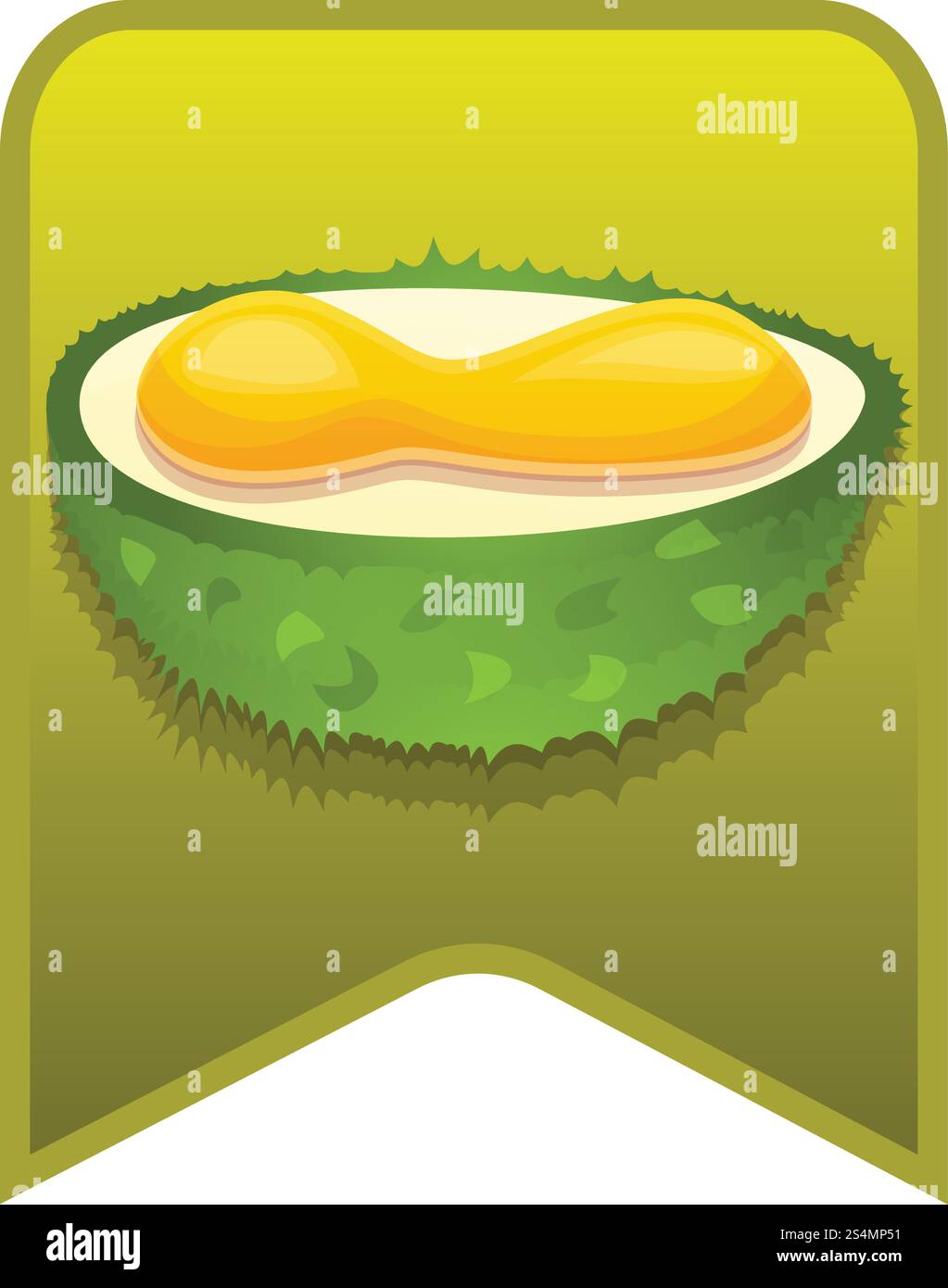 Half durian logo. Cartoon of half durian vector logo for web design ...