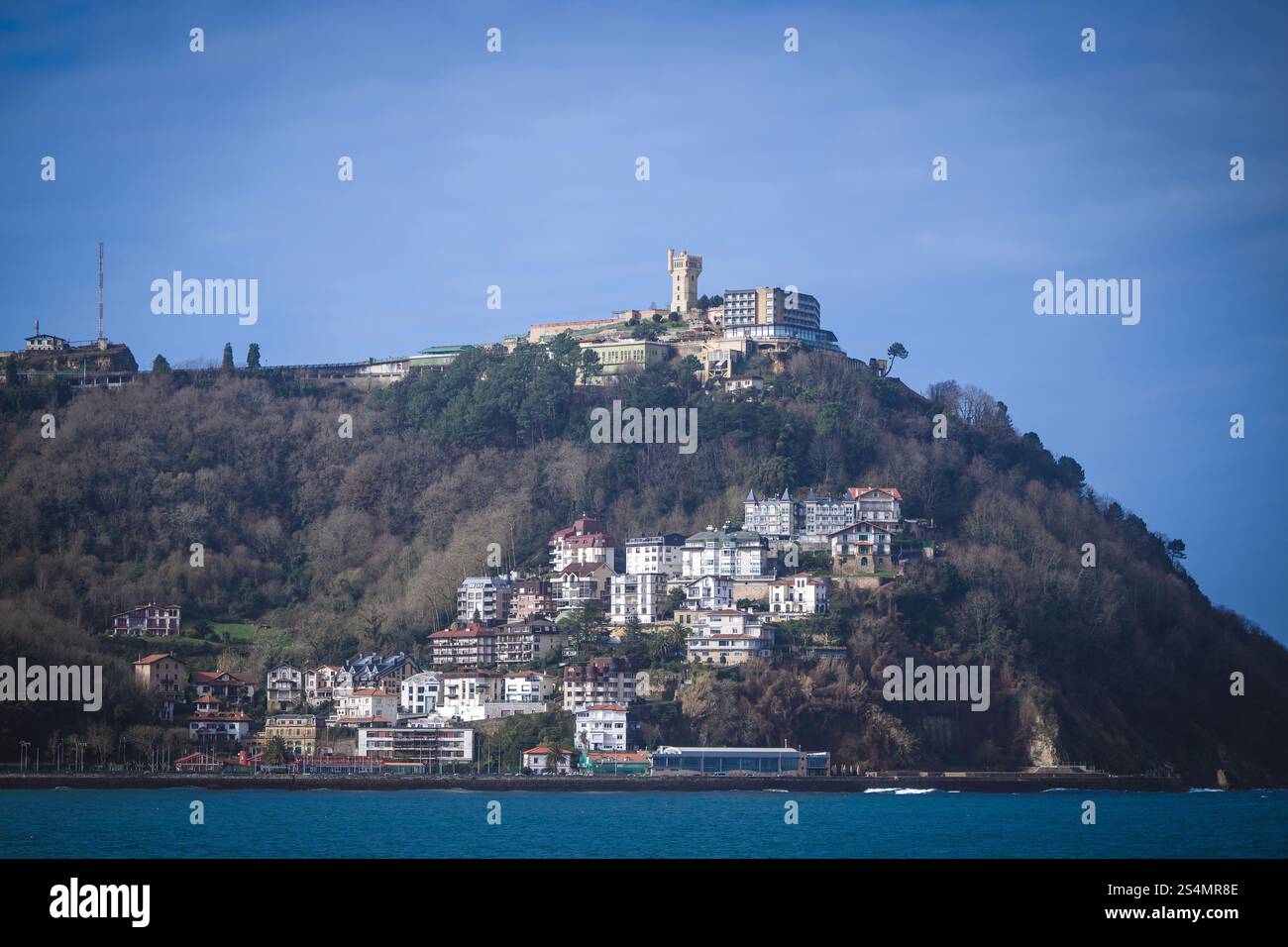 Mountain Igueldo in the bay of Donostia-San Sebastian Stock Photo - Alamy