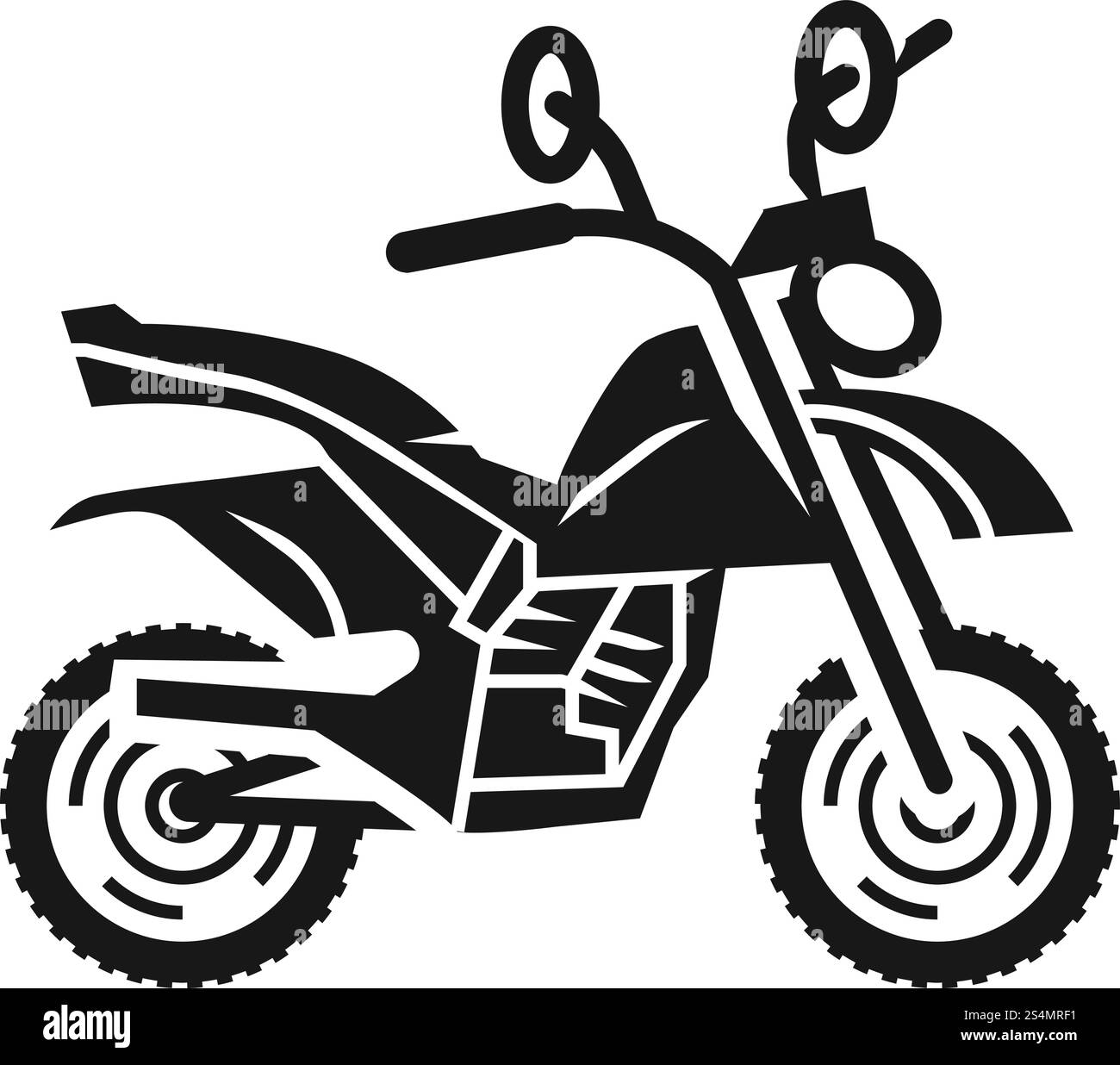 Motocross bike icon. Simple illustration of motocross bike vector icon ...