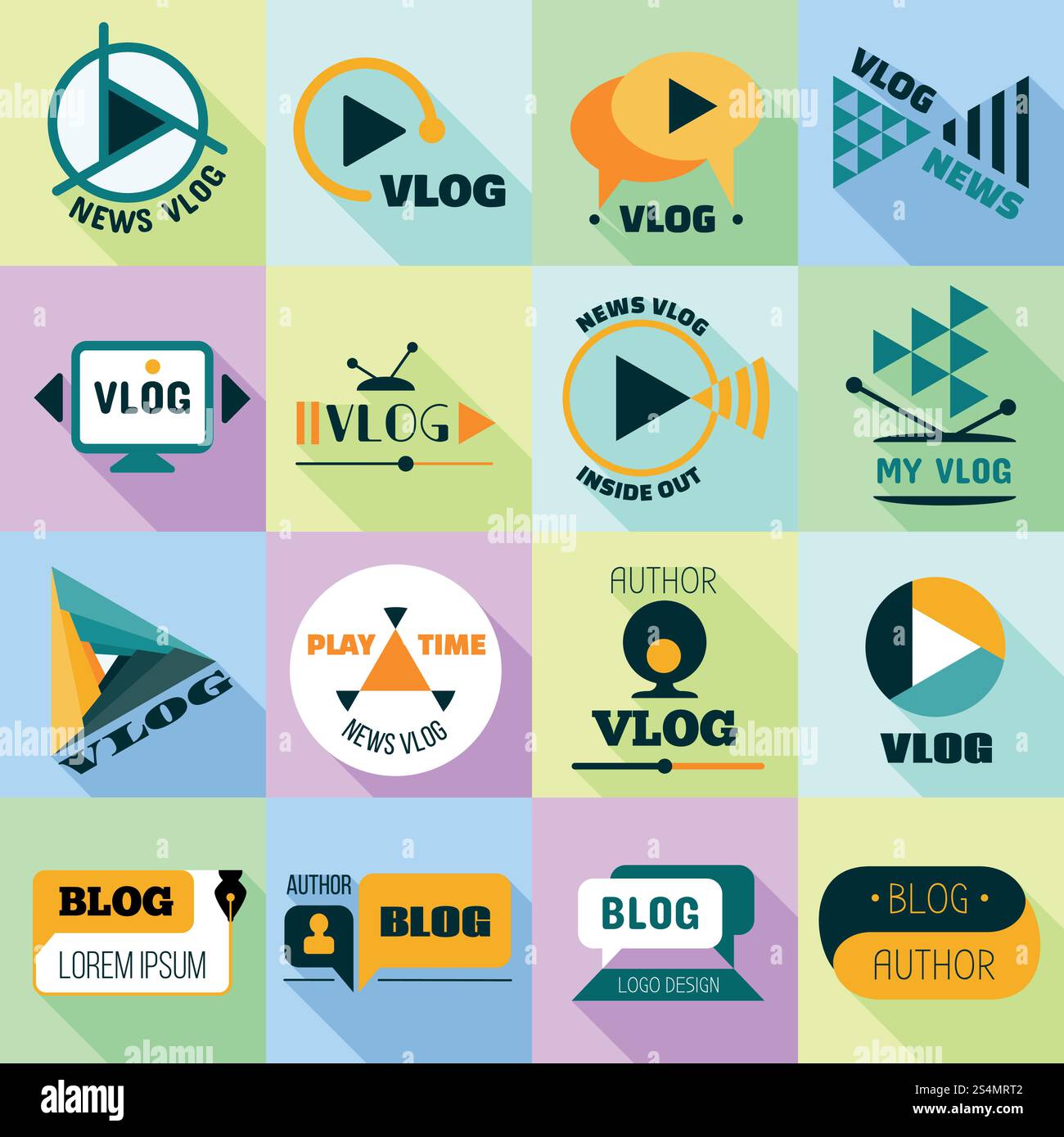 Vlog icon tv broadcast Stock Vector Images - Alamy