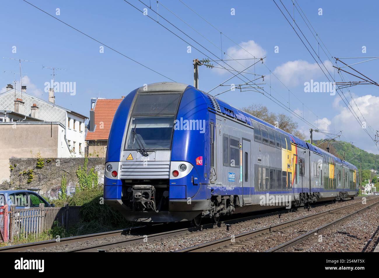 Nancy, France - View on an electric multiple unit Z 24500 leaving the ...