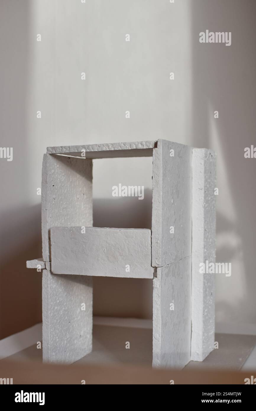 Architectural cast model emphasizing minimalist architecture Stock ...
