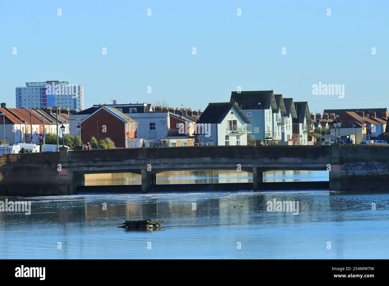 Gosport, Hampshire, England. 2 January 2025. A view of Alver Bridge ...