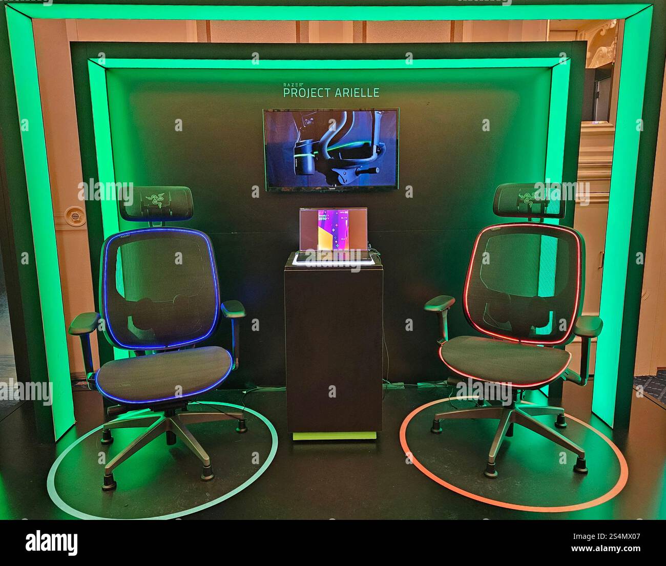 Las Vegas, USA – January 9th, 2025: Razer's Project Arielle chairs on ...