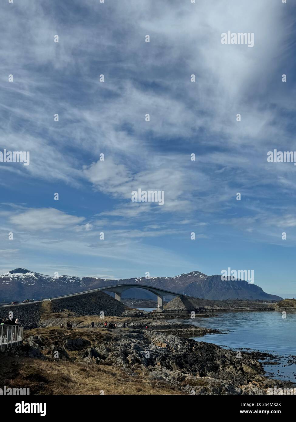Atlantic Ocean Road Bridge with Mountains Stock Photo - Alamy