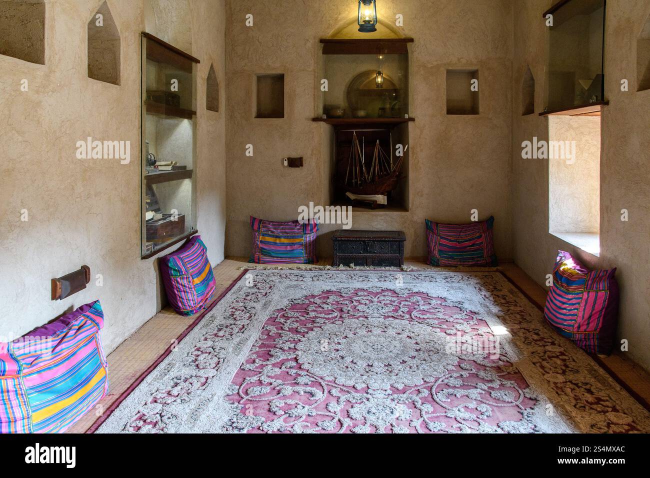 Khasab, Oman - January 1, 2025: A traditional room in Khasab Castle ...