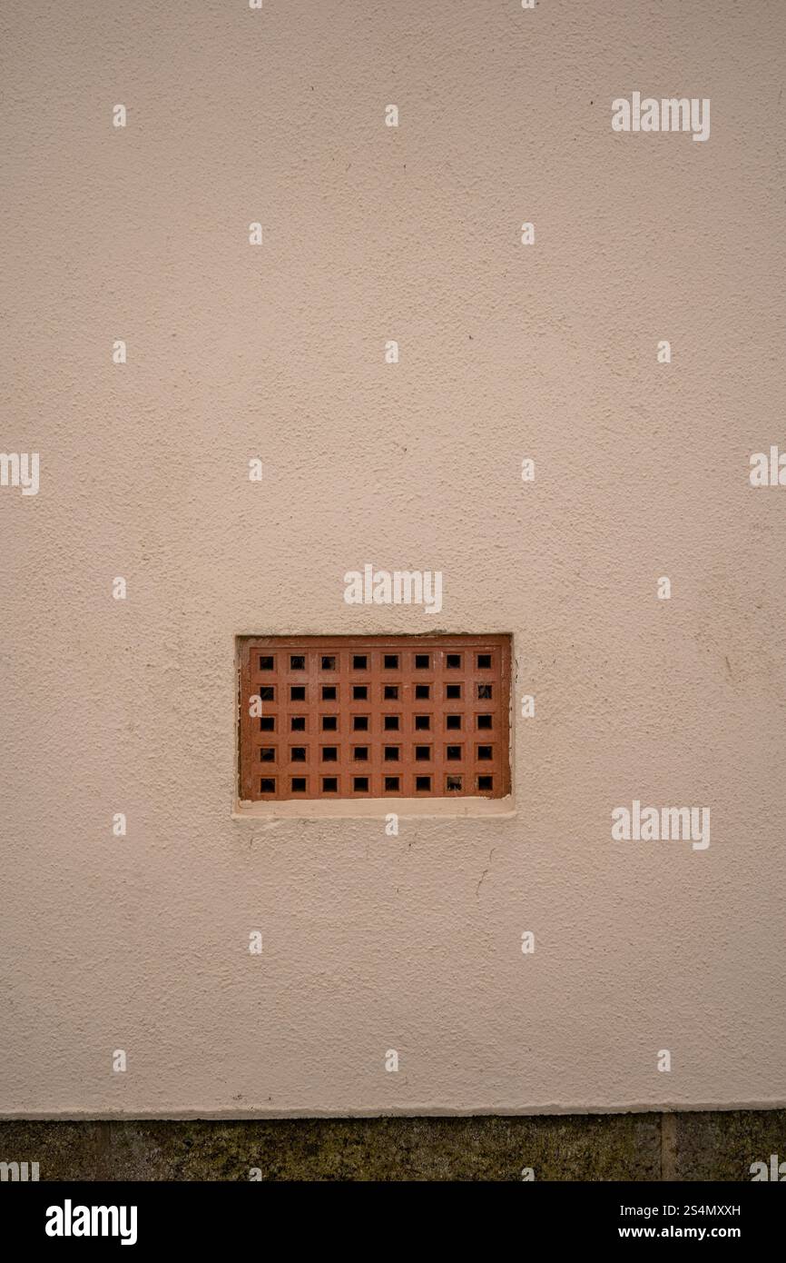 red air brick in a white wall Stock Photo - Alamy