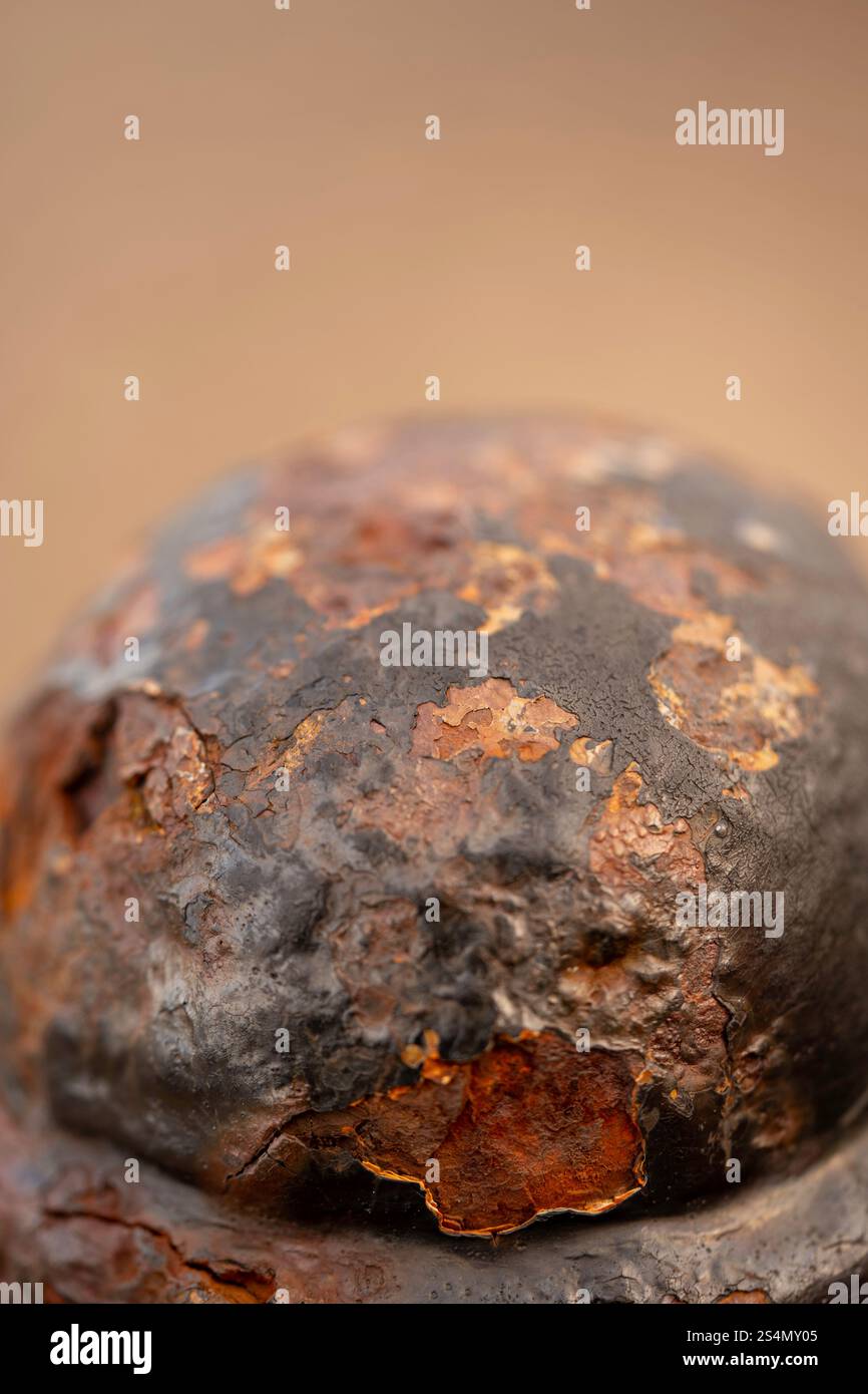 rusty metal post at marske-by-the-sea, north yorkshire, england, uk ...