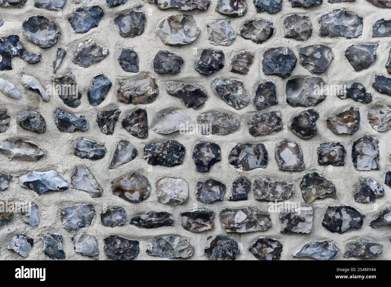 Flint stone wall in Normandy France Alabaster Coast Stock Photo - Alamy