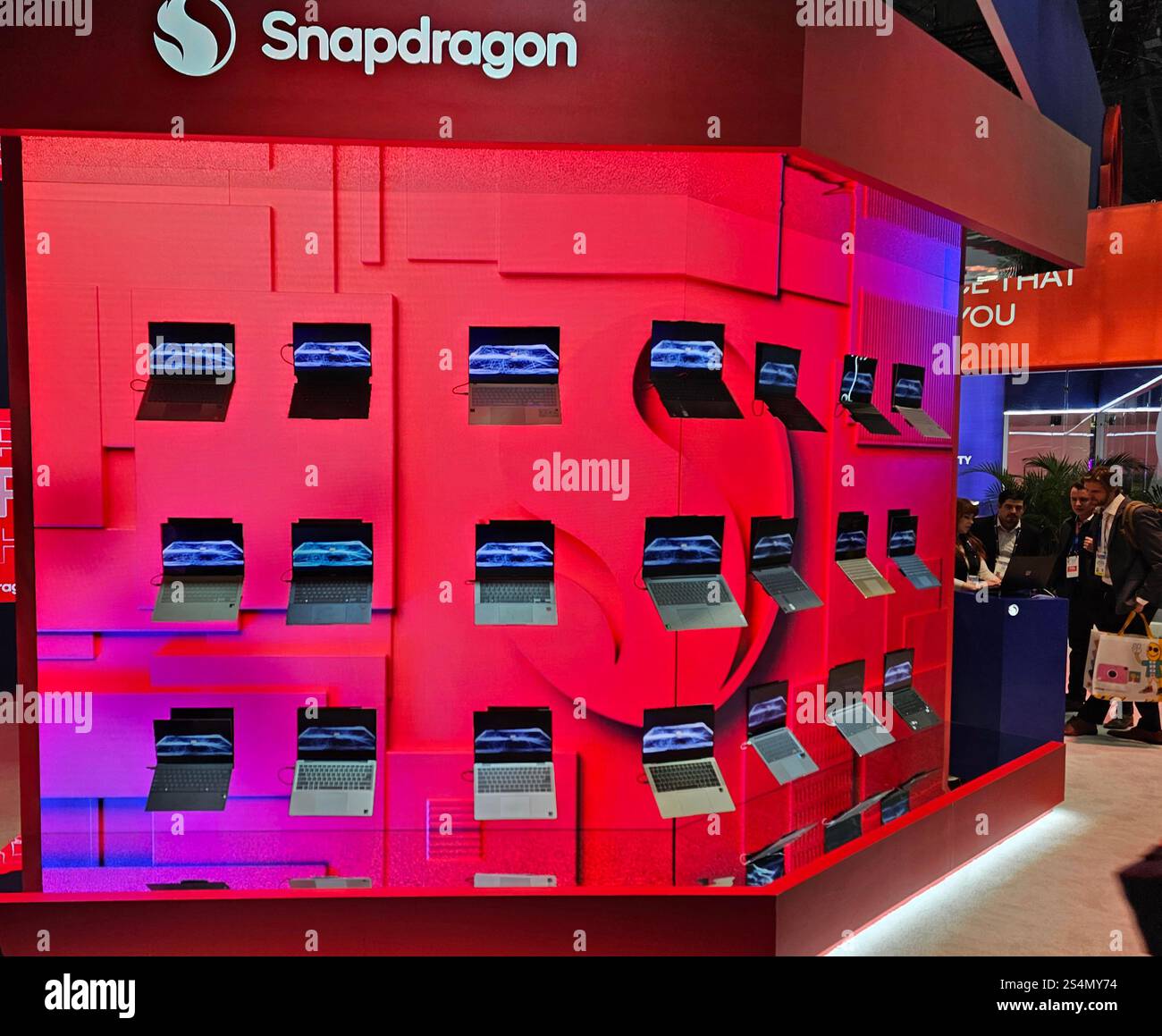 Las Vegas, USA – January 8th, 2025: Snapdragon booth on CES 2025 Stock ...