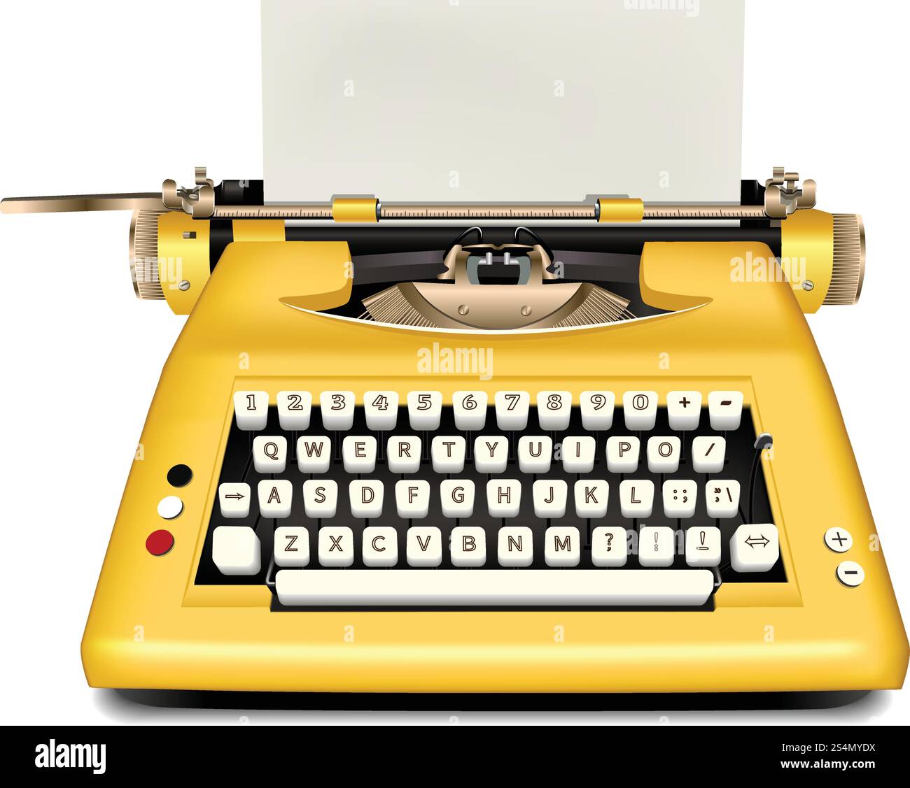 Retro typewriter icon. Realistic illustration of retro typewriter ...