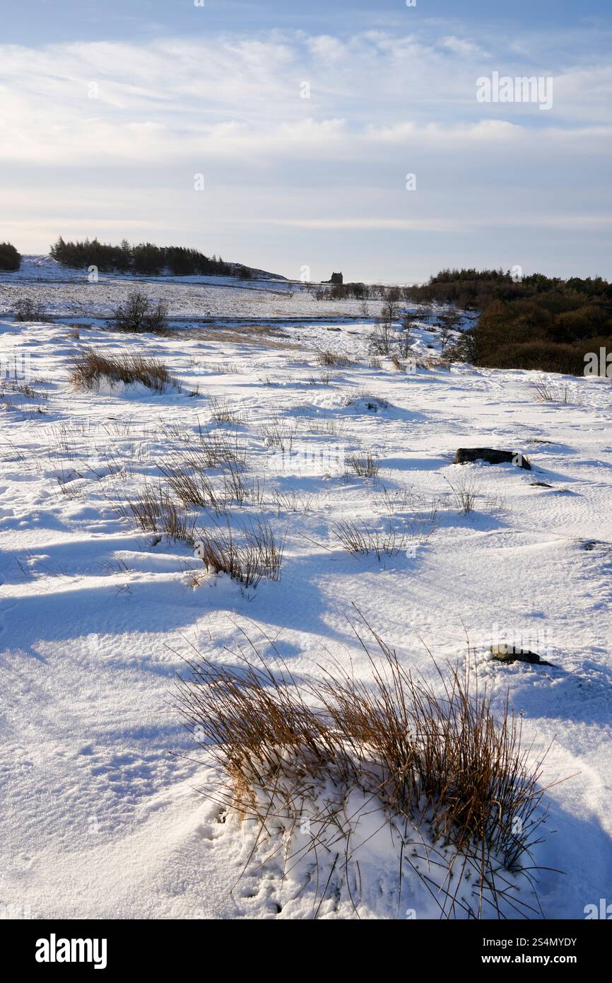 Snow scenes in Derbyshire Peak District National Park England UK ...