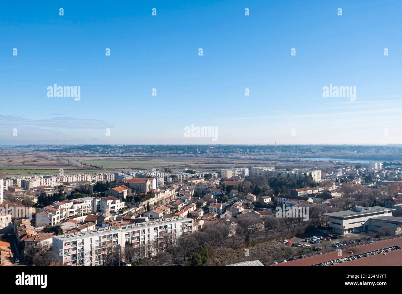 Panorama of old Arles view from Luma Tower, the iconic new museum by ...