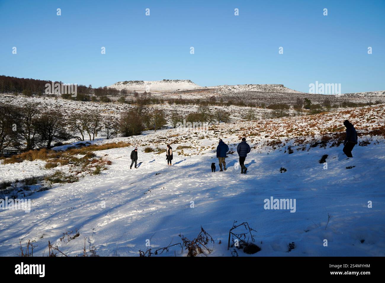 Snow scenes in Derbyshire Peak District National Park England UK ...