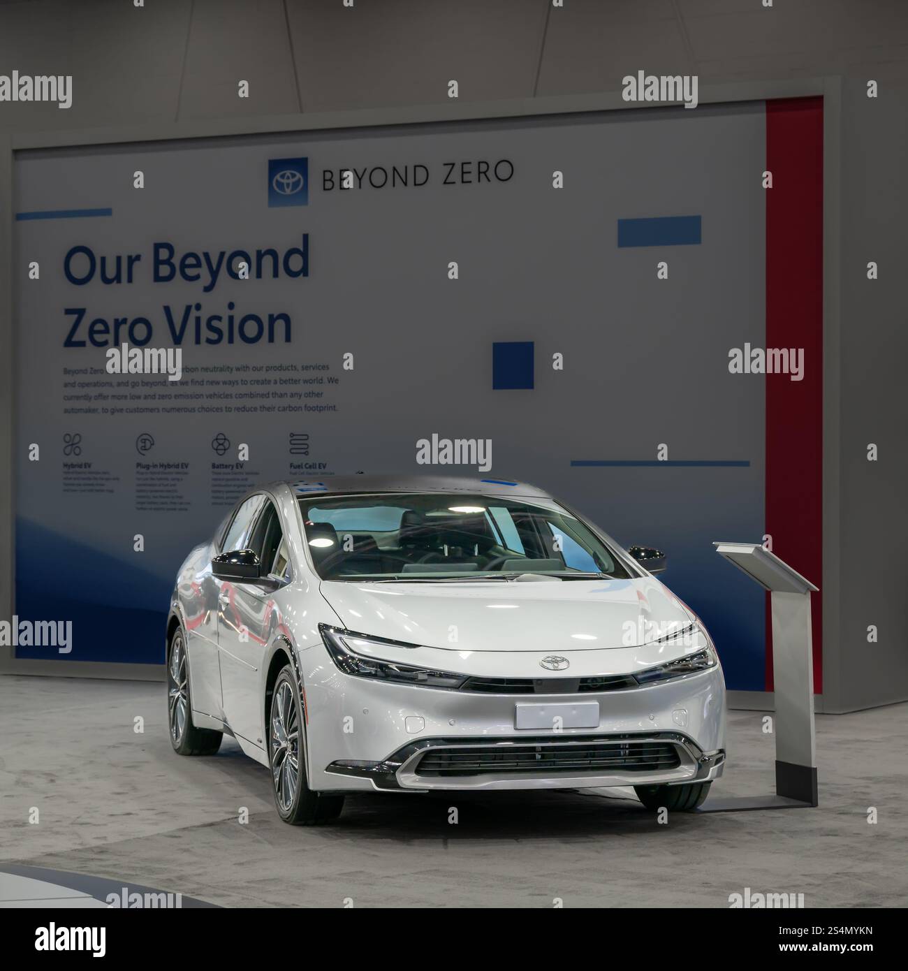 DETROIT, MI/USA - JANUARY 10, 2025: A Toyota Prius Limited AWD car ...