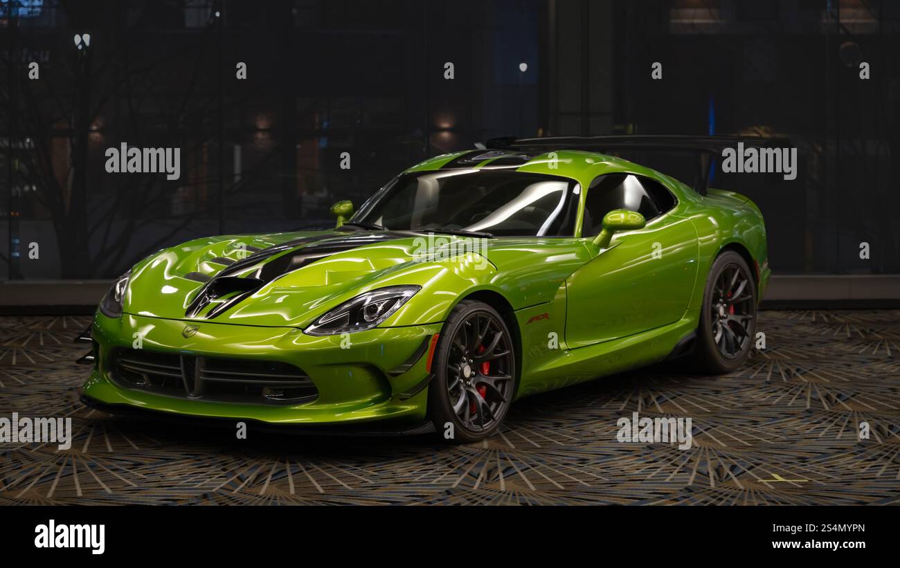 DETROIT, MI/USA - JANUARY 10, 2025: A Dodge Viper car, North American ...