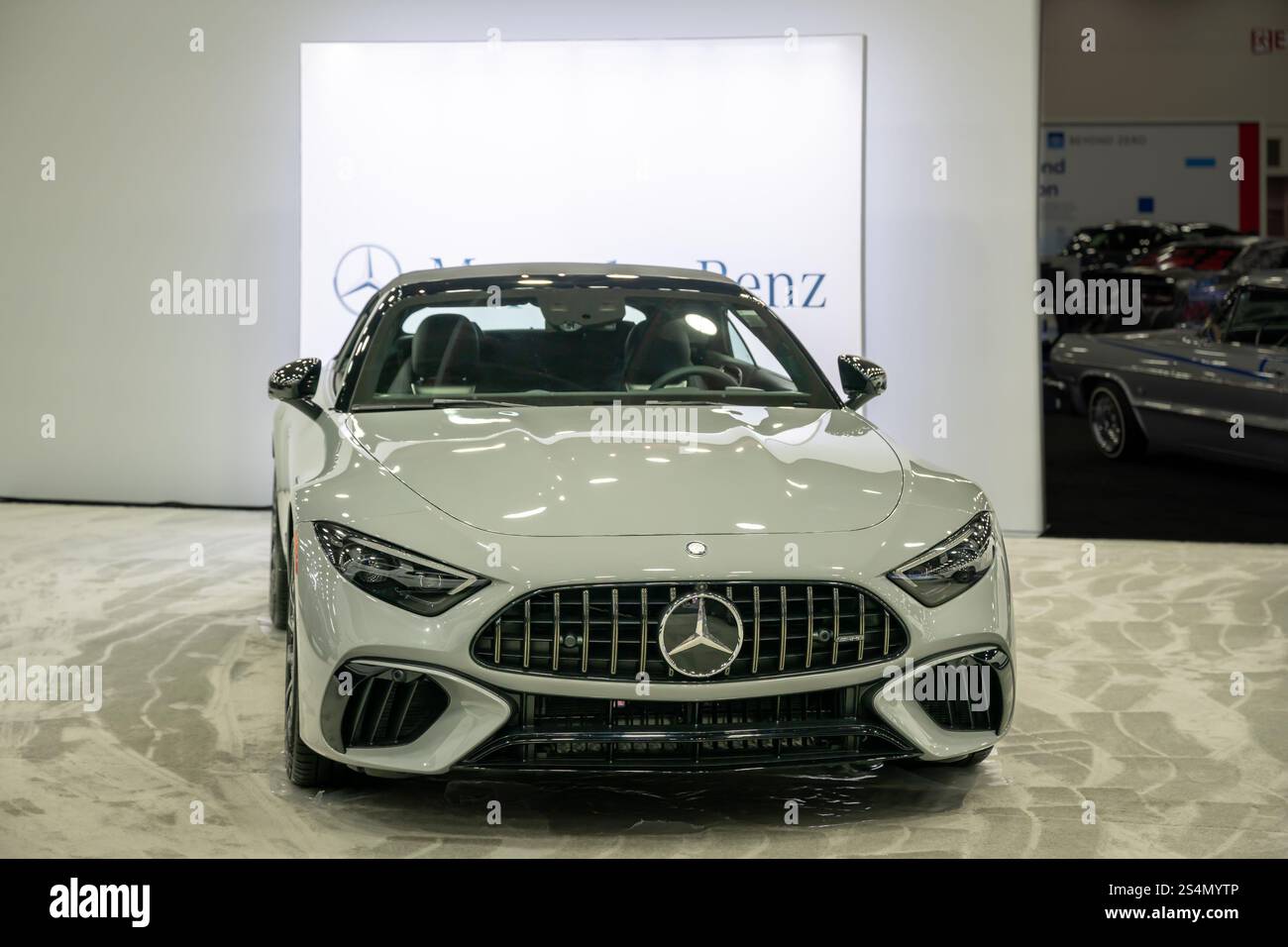 DETROIT, MI/USA - JANUARY 10, 2025: A Mercedes Benz AMG SL55 V8 Biturbo ...