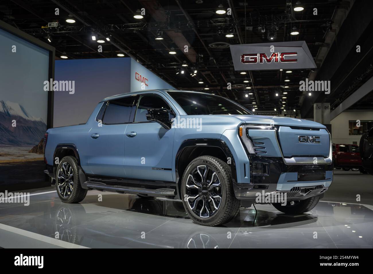 DETROIT, MI/USA - JANUARY 10, 2025: A 2005 GMC Sierra Denali truck ...