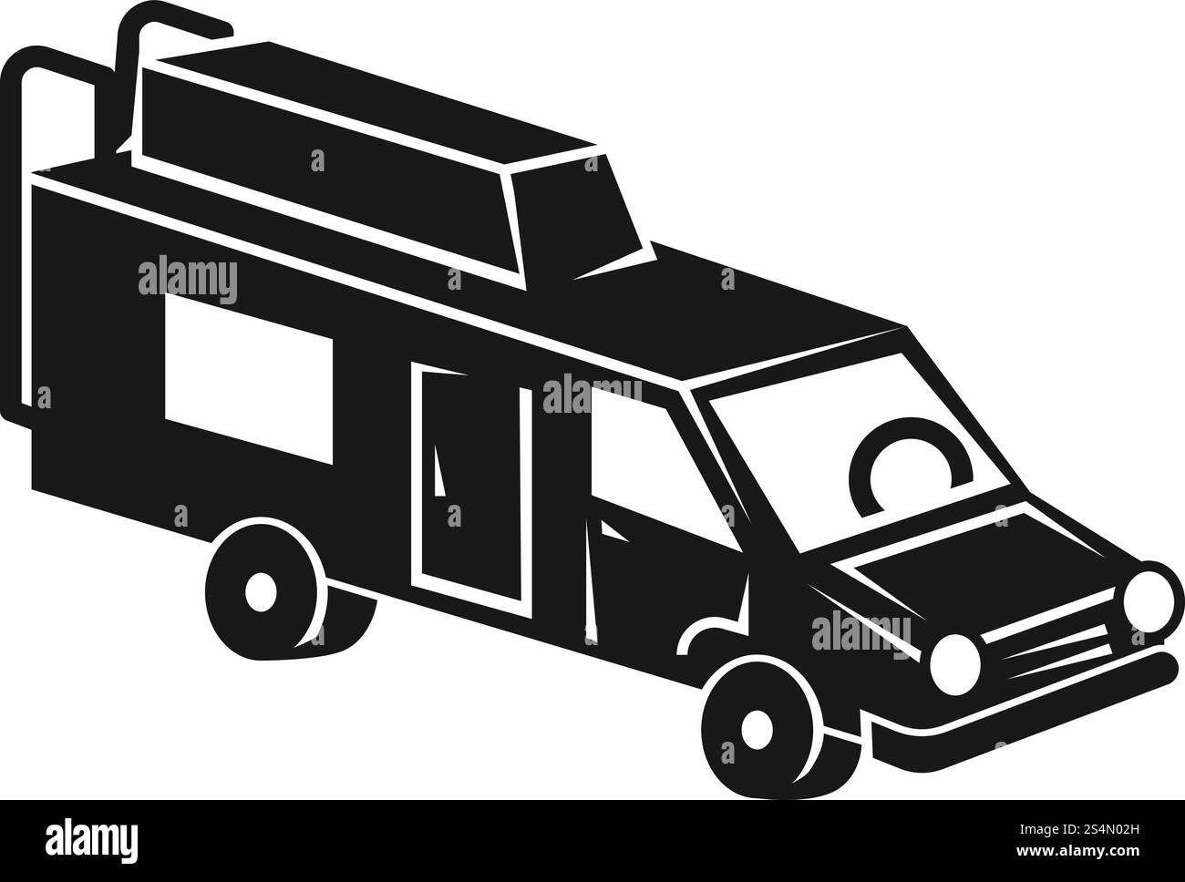Motorhome car icon. Simple illustration of motorhome car vector icon ...