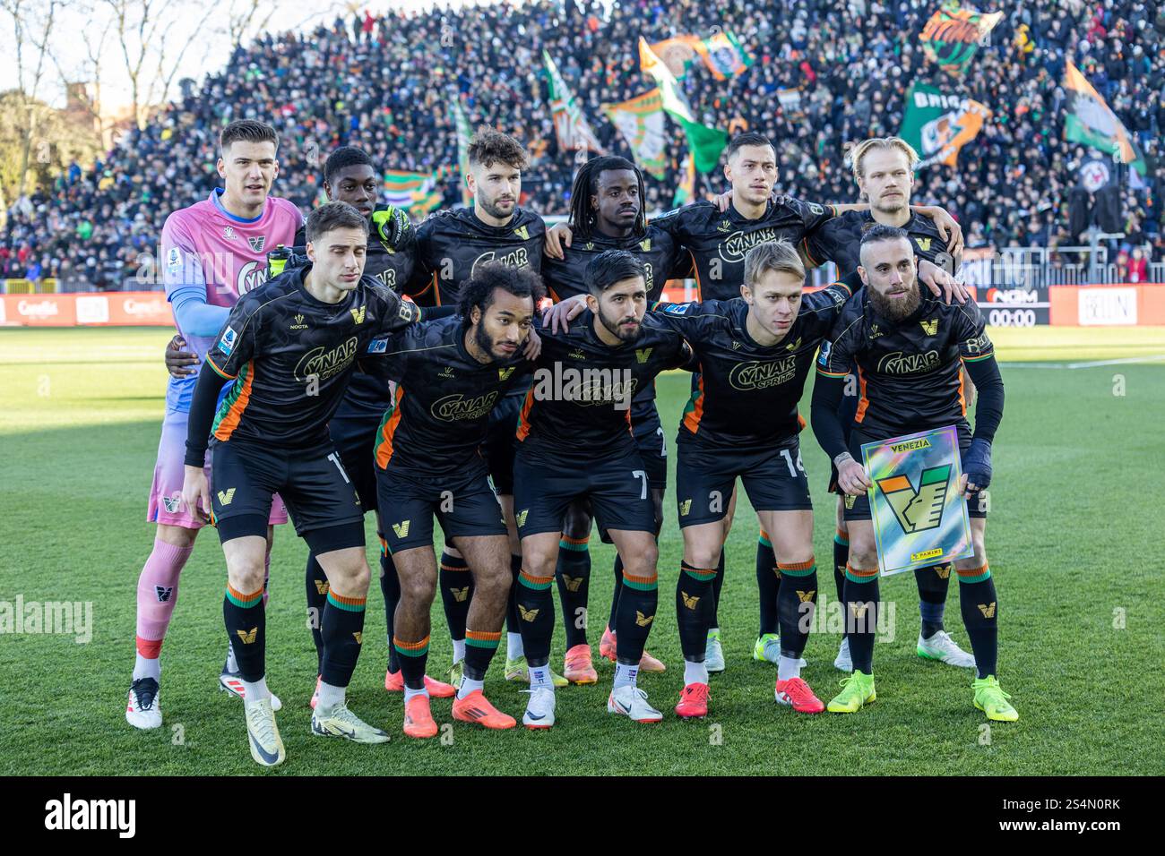 Venice, Italy. 12 Jan, 2025. line up Venezia during serie A match ...