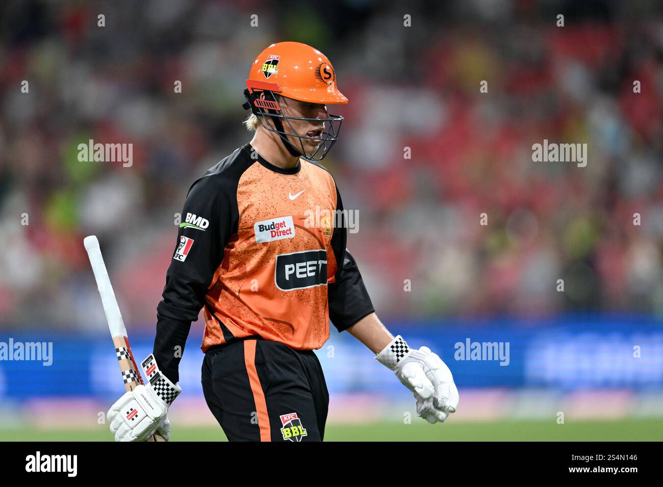 Cooper Connolly of the Scorchers walks off after getting out during the ...