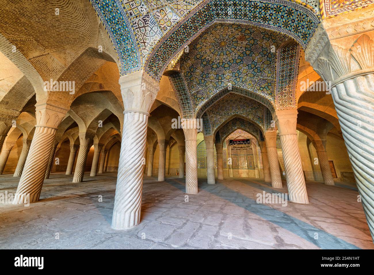 Gorgeous view of prayer hall in the Vakil Mosque, Iran Stock Photo - Alamy
