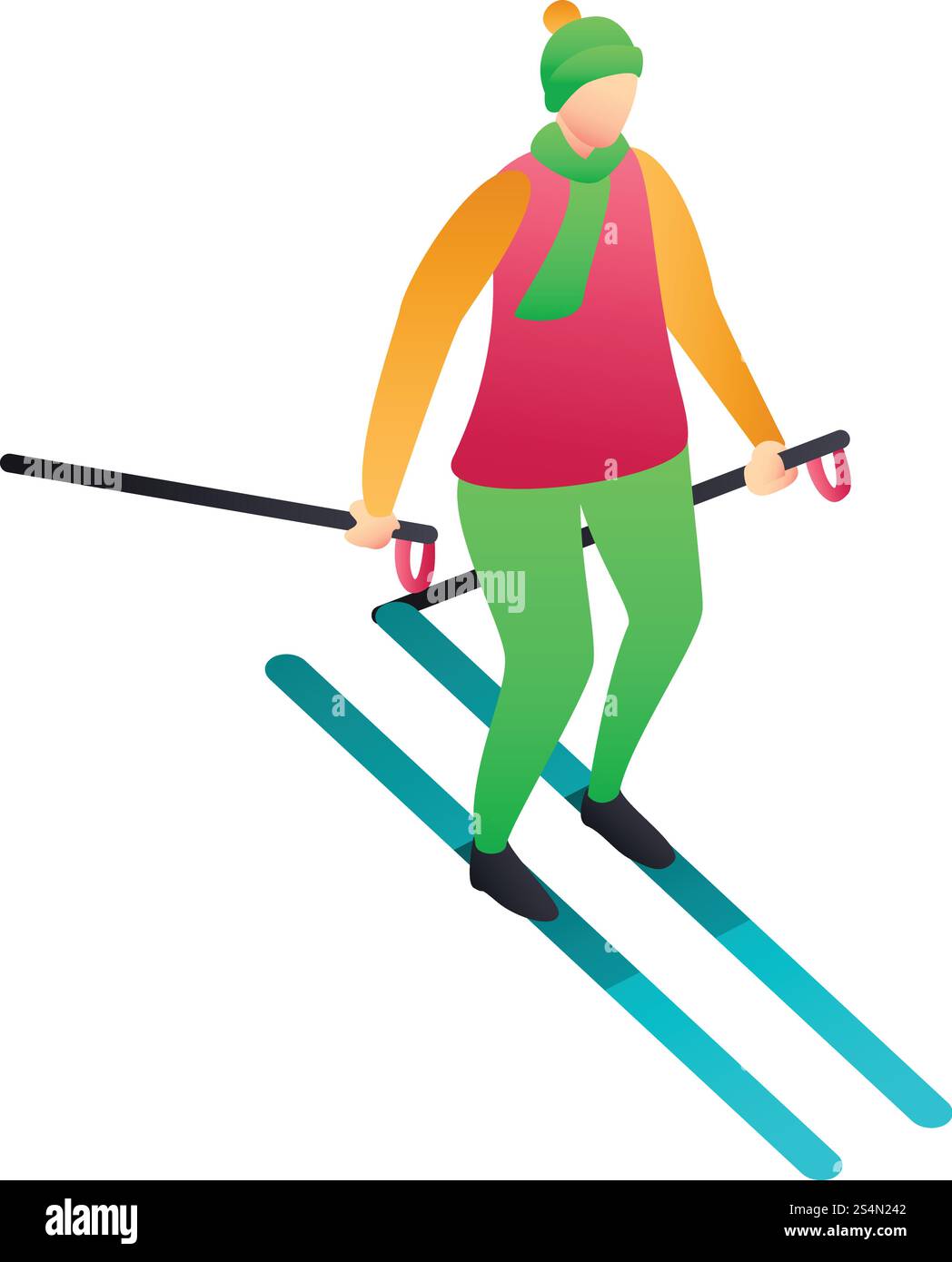 Boy winter clothes ski Stock Vector Images - Alamy