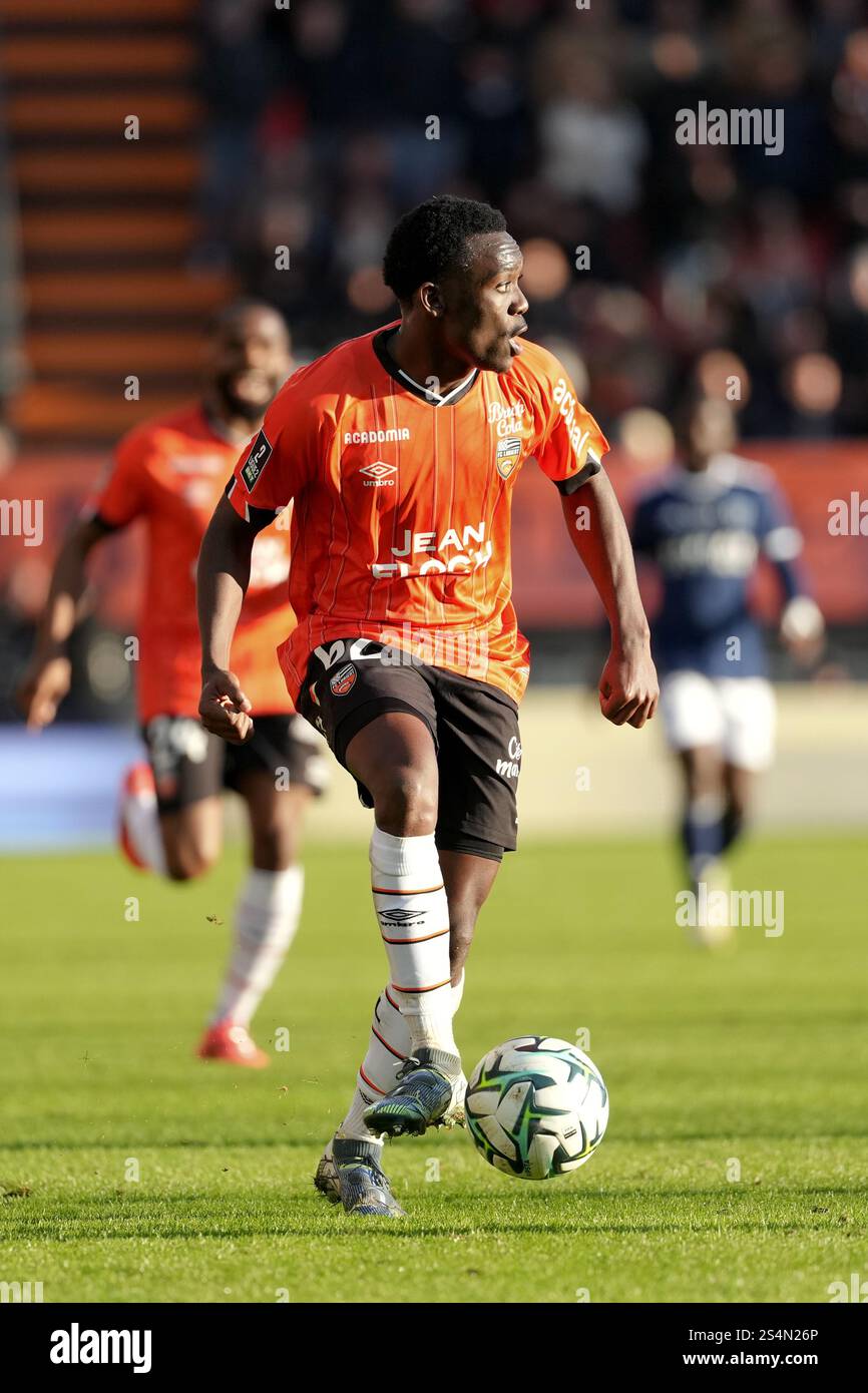 62 Arthur AVOM (fcl) during the Ligue 2 BKT match between Lorient and ...