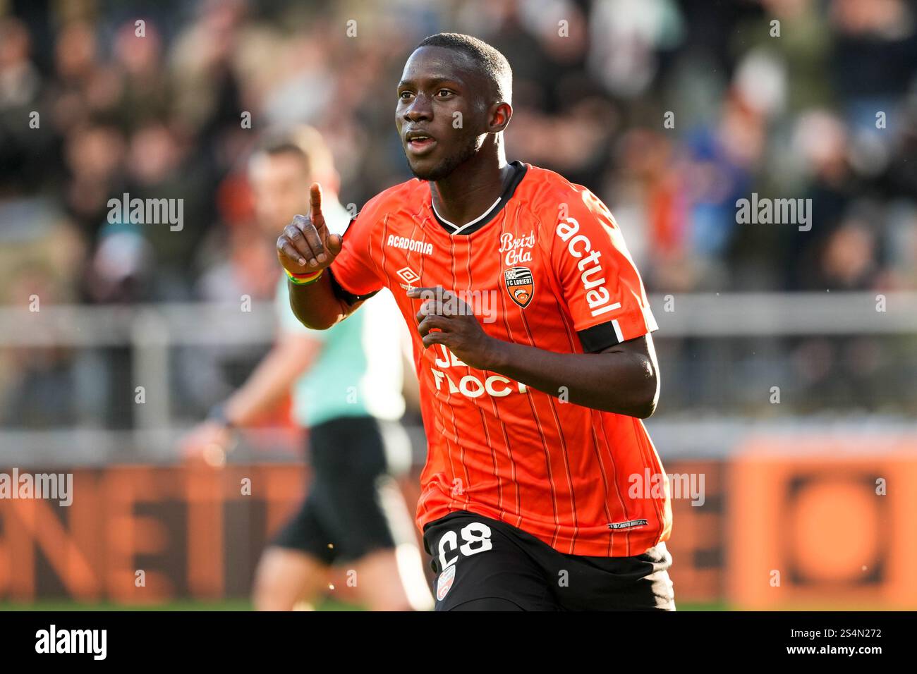 28 Sambou SOUMANO (fcl) during the Ligue 2 BKT match between Lorient ...