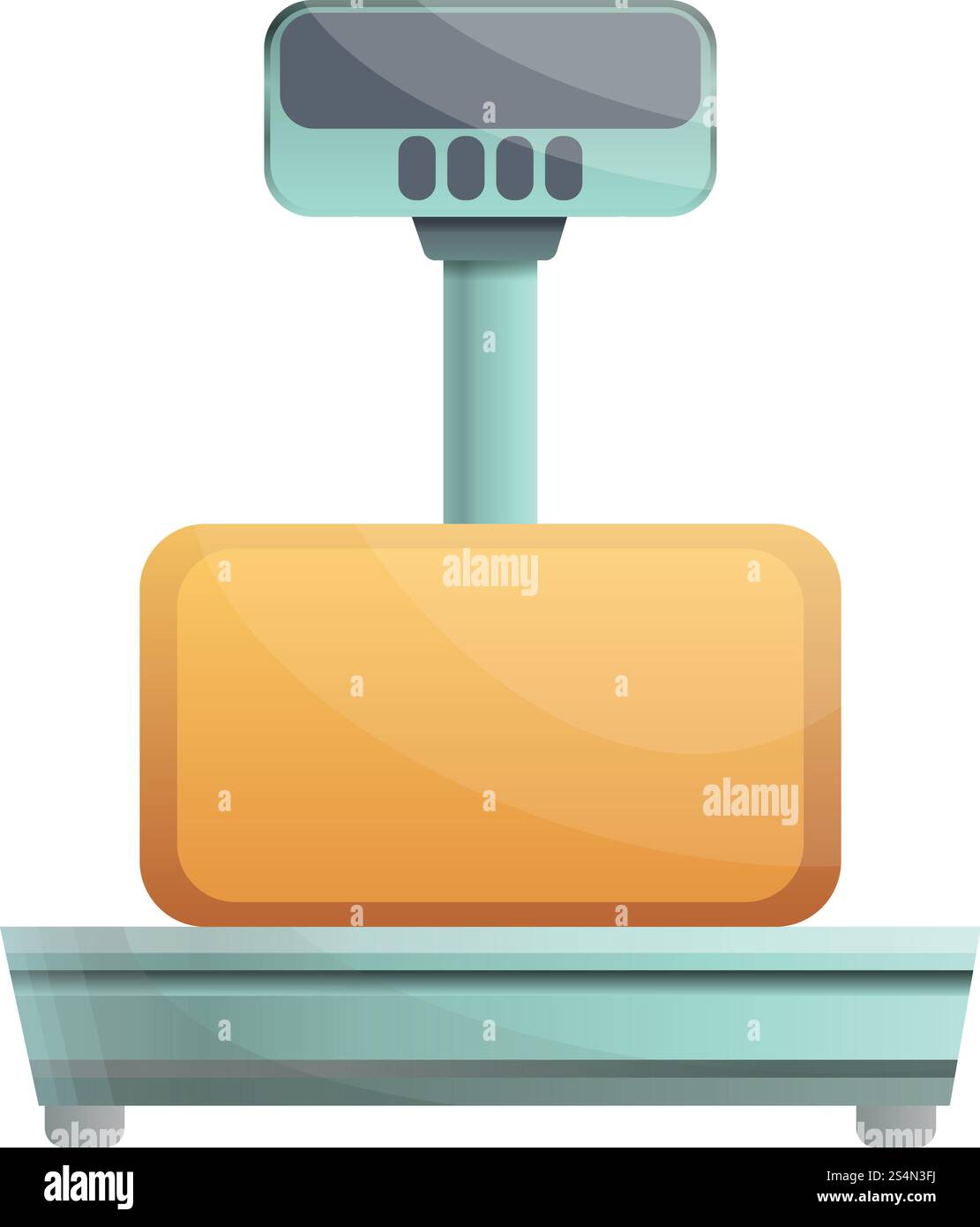 Scales for parcel box icon. Cartoon of scales for parcel box vector ...