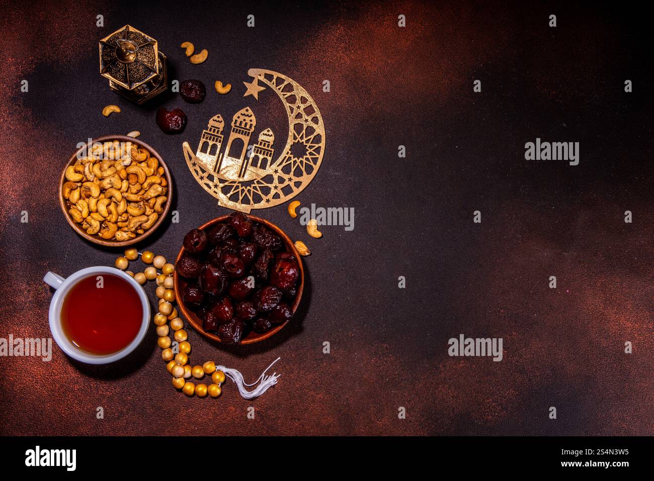 Ramadan muslim holiday background, with traditional treats - dates ...