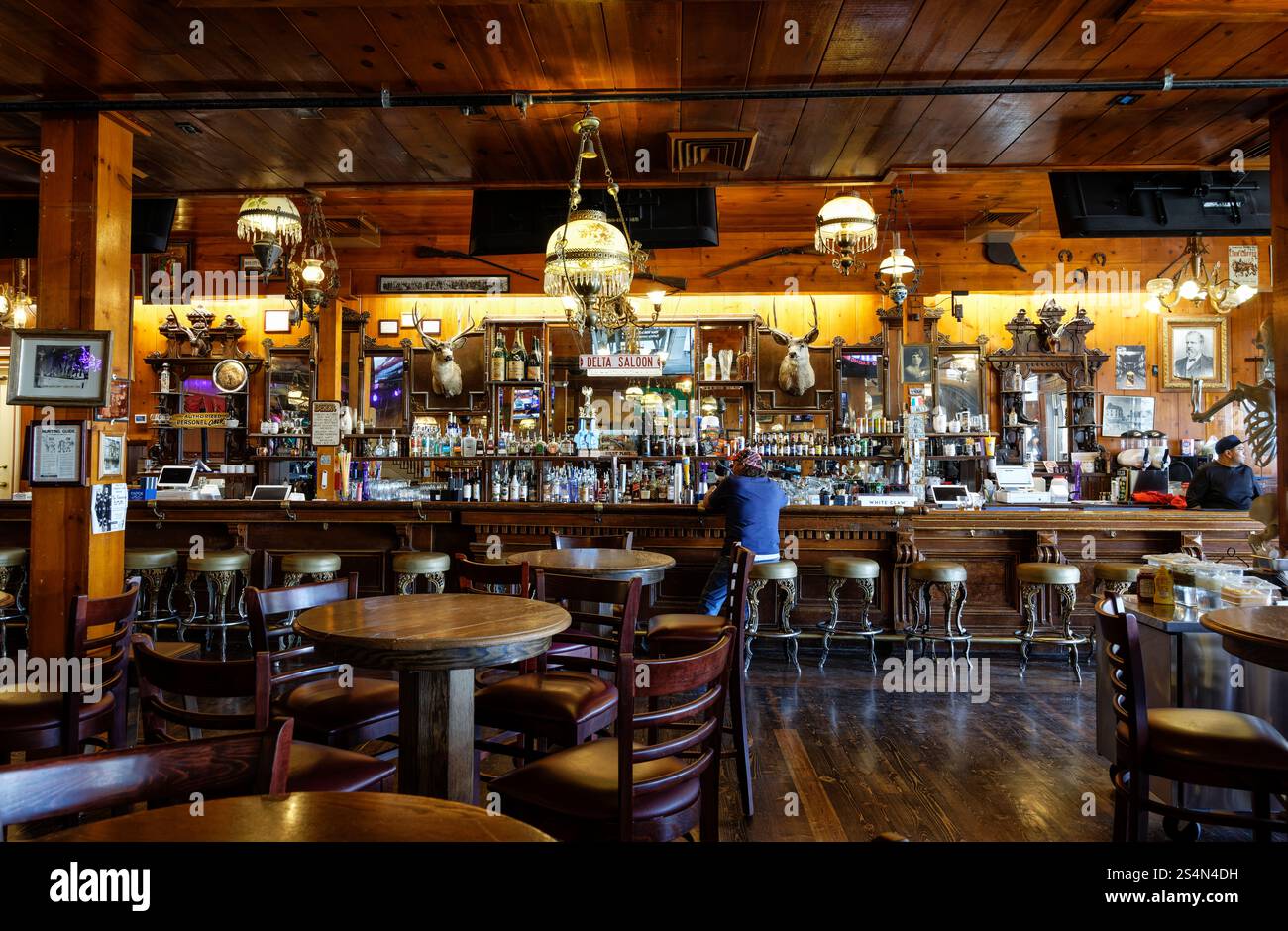 Historic Delta Saloon, bar and cafe from 1865 in C Street in US ...