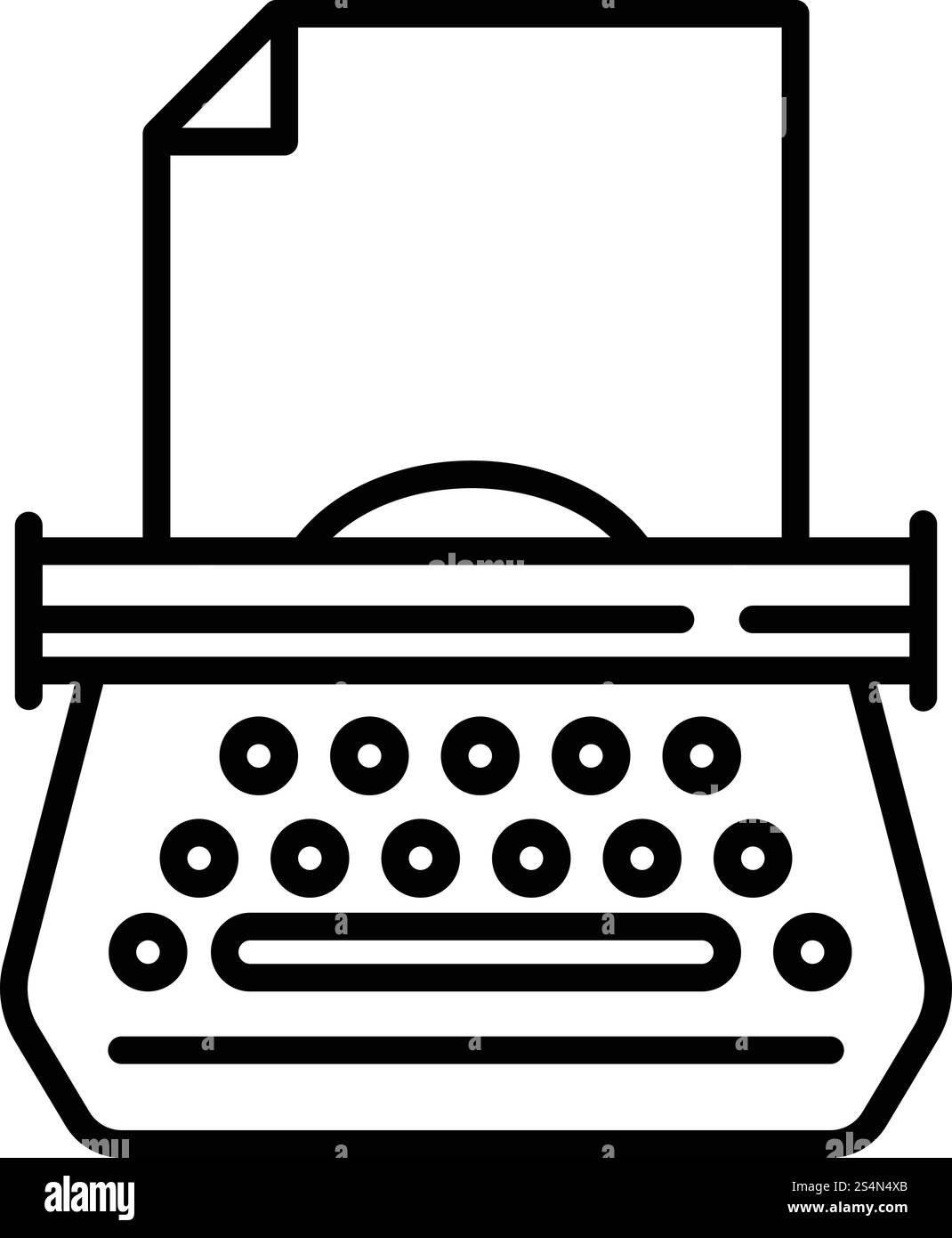 Education typewriter icon. Outline education typewriter vector icon for ...