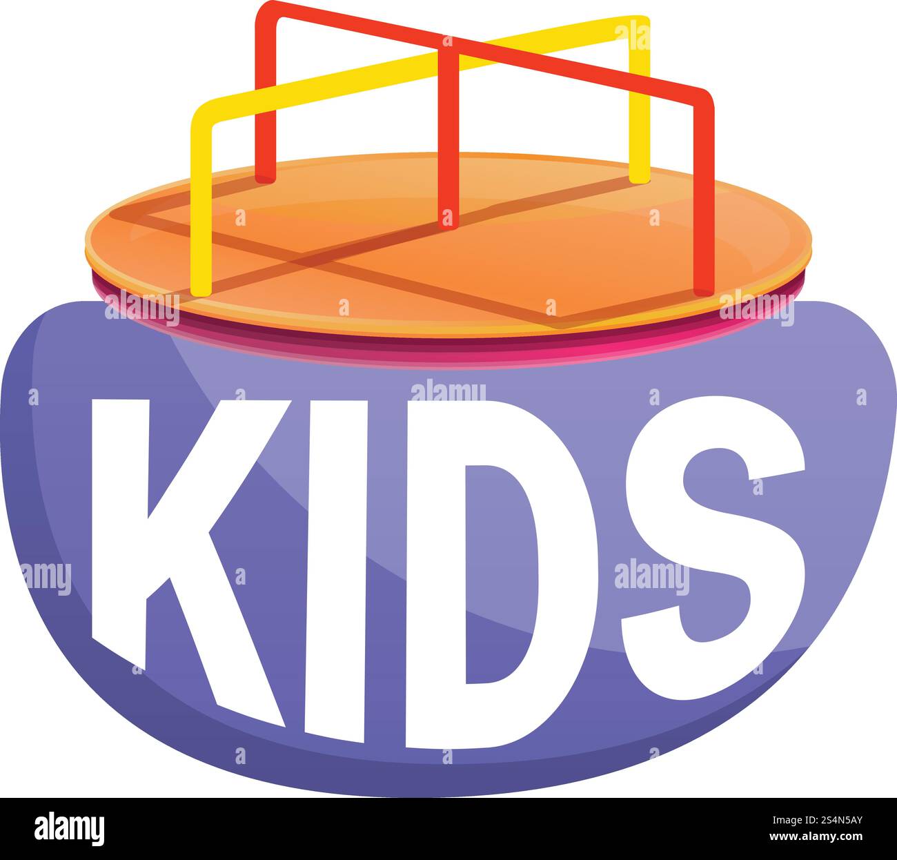 Kids merry-go-round logo. Cartoon of kids merry-go-round vector logo ...