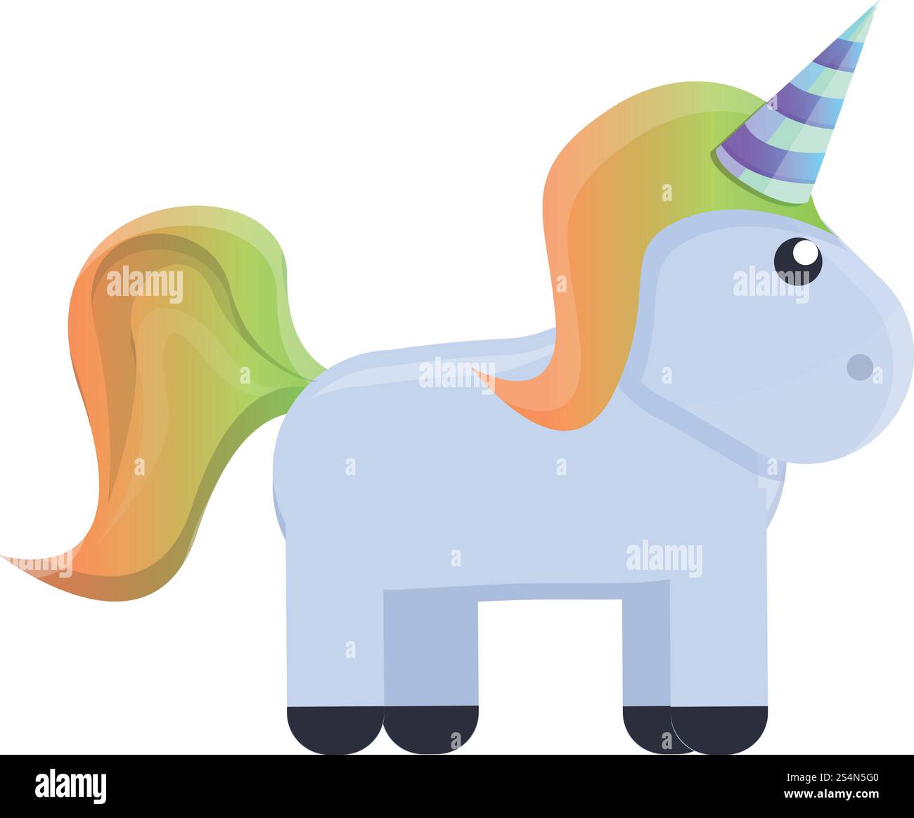 Cute unicorn icon. Cartoon of cute unicorn vector icon for web design isolated on white ...