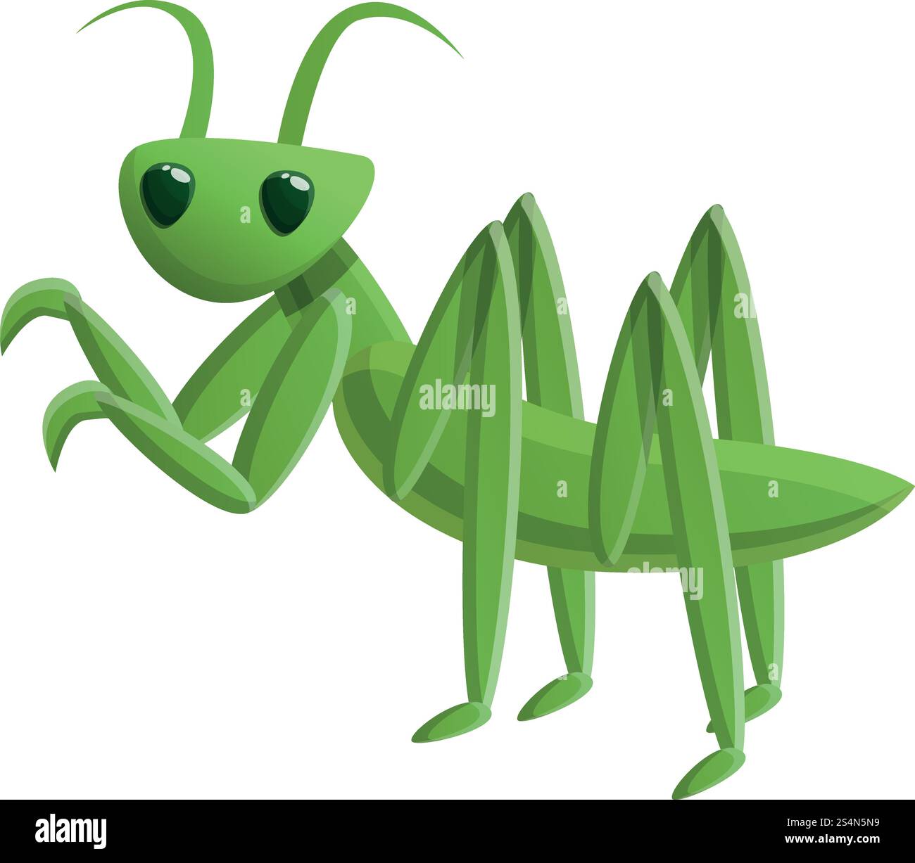 Green mantis icon. Cartoon of green mantis vector icon for web design ...