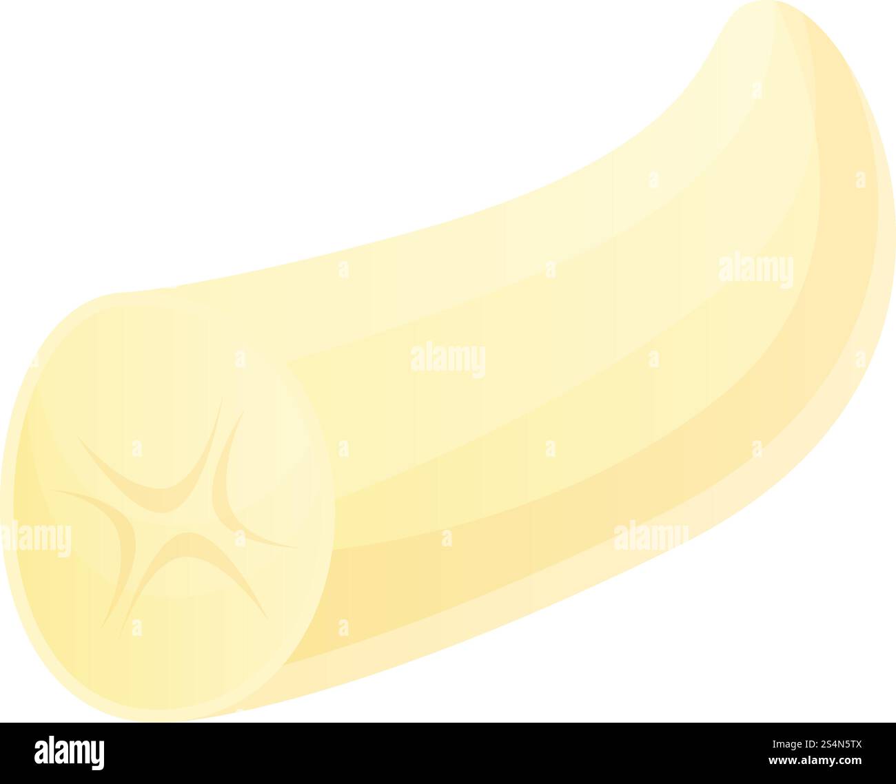 Half of banana icon. Cartoon of half of banana vector icon for web ...