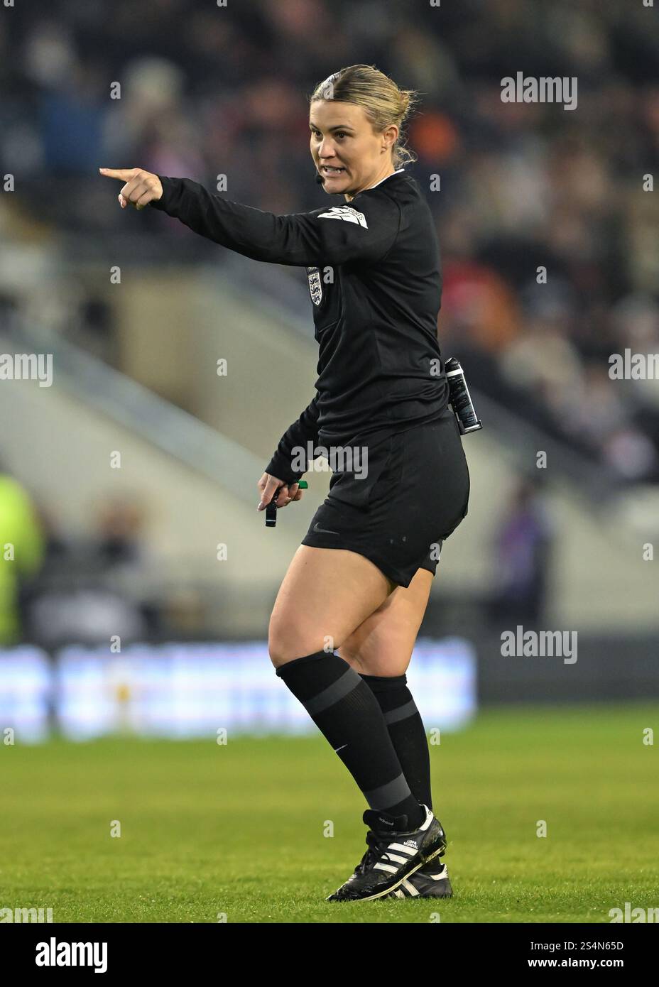 Referee Lucy May reacts during the Adobe Women's FA Cup fourth round ...