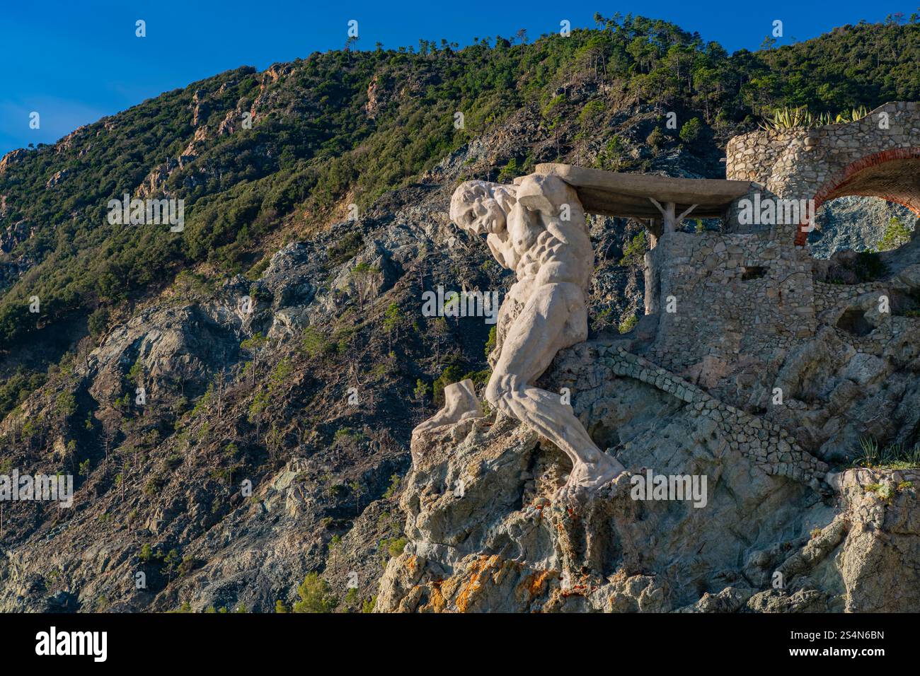 Giant Statue in Monterosso Al Mare, Italy Stock Photo - Alamy