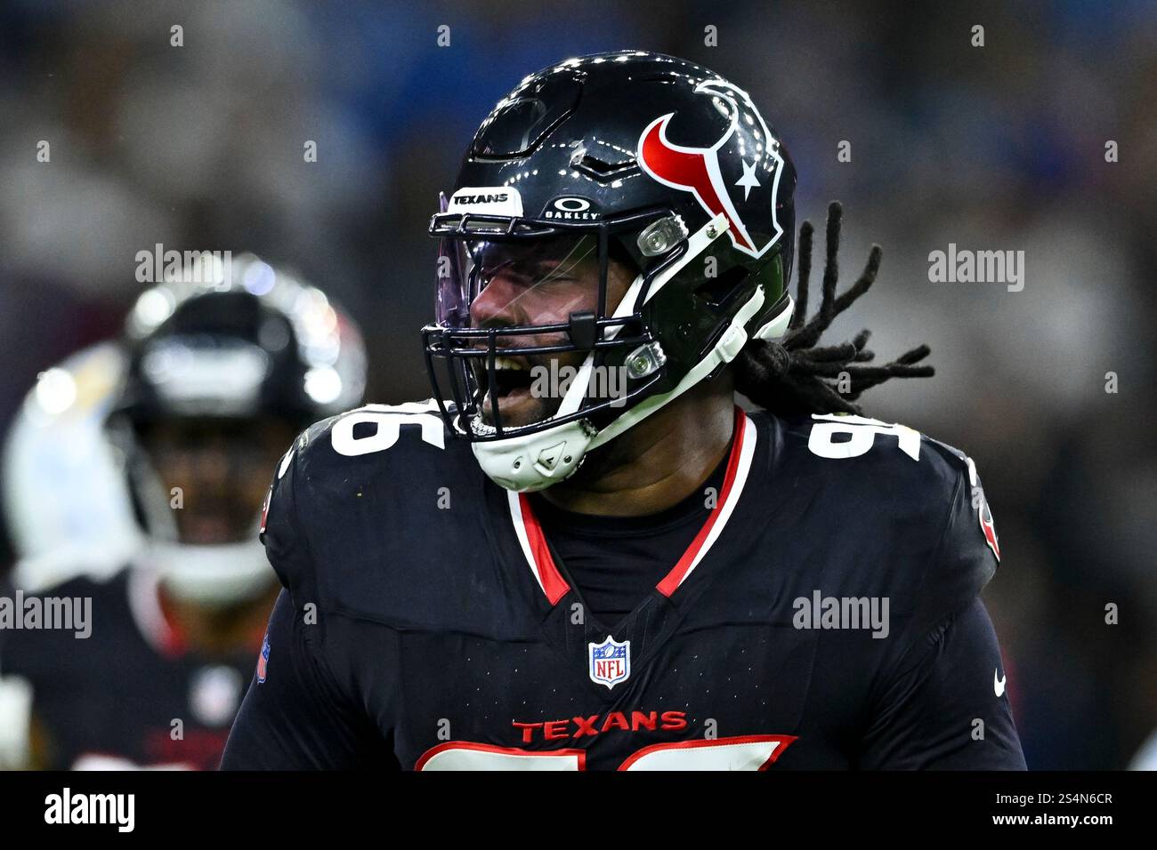 Houston Texans defensive end Denico Autry (96) reacts in the second ...