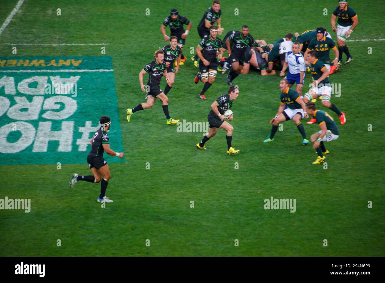 The Springboks, South African National Rugby team in a training match in the Newlands Rugby ...